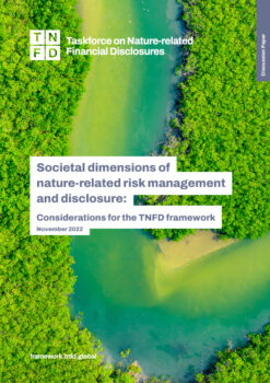 Societal dimensions of nature-related risk management and disclosure ...