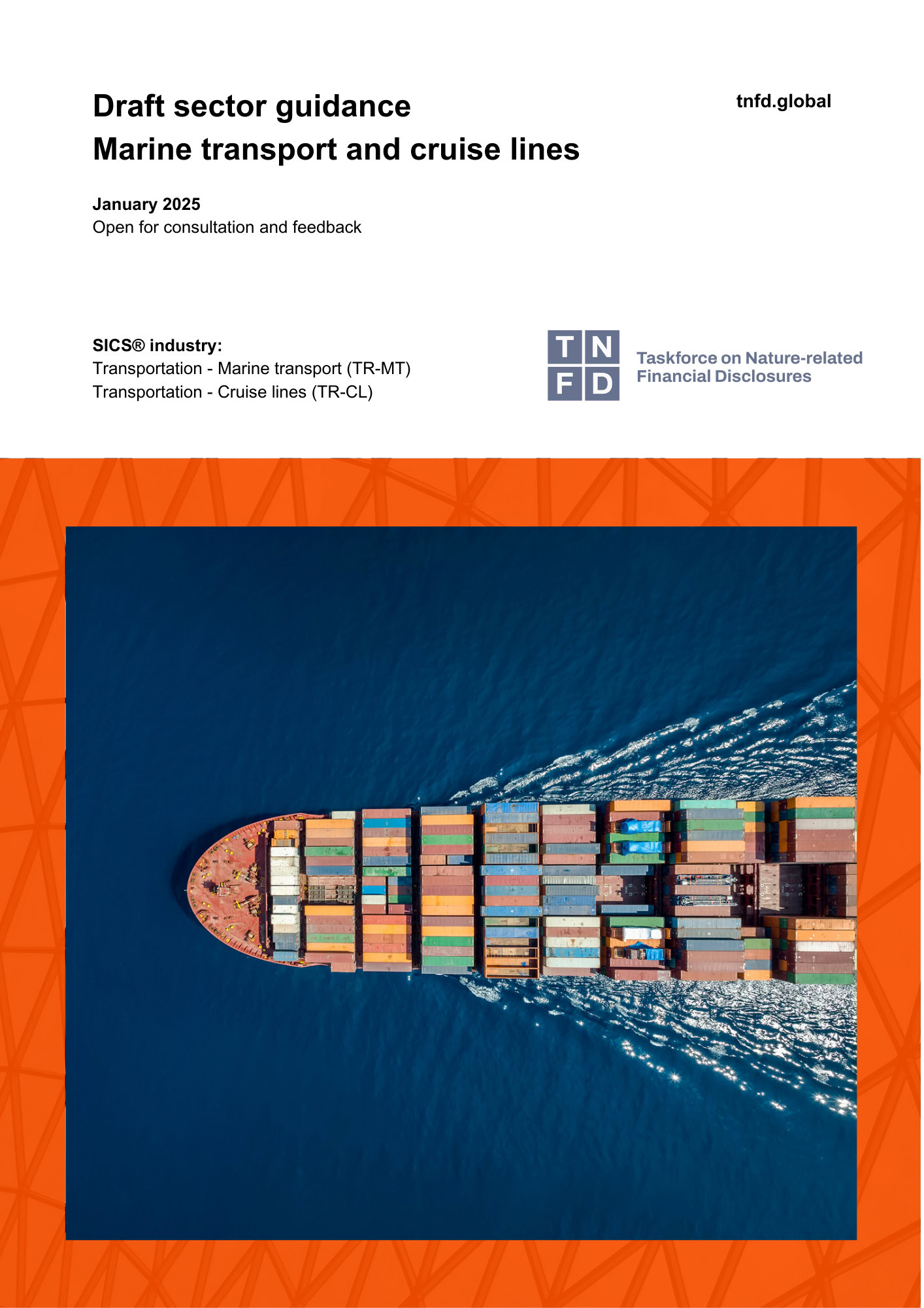 Draft sector guidance - Marine transportation and cruise lines – TNFD