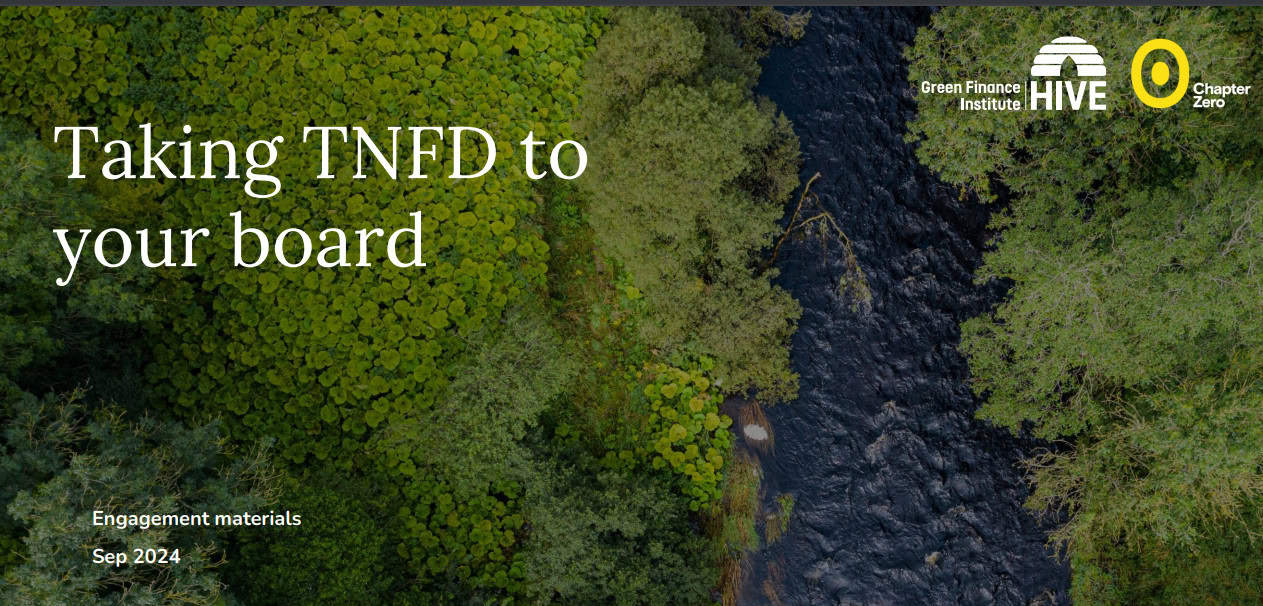 Taking TNFD to your Board – TNFD