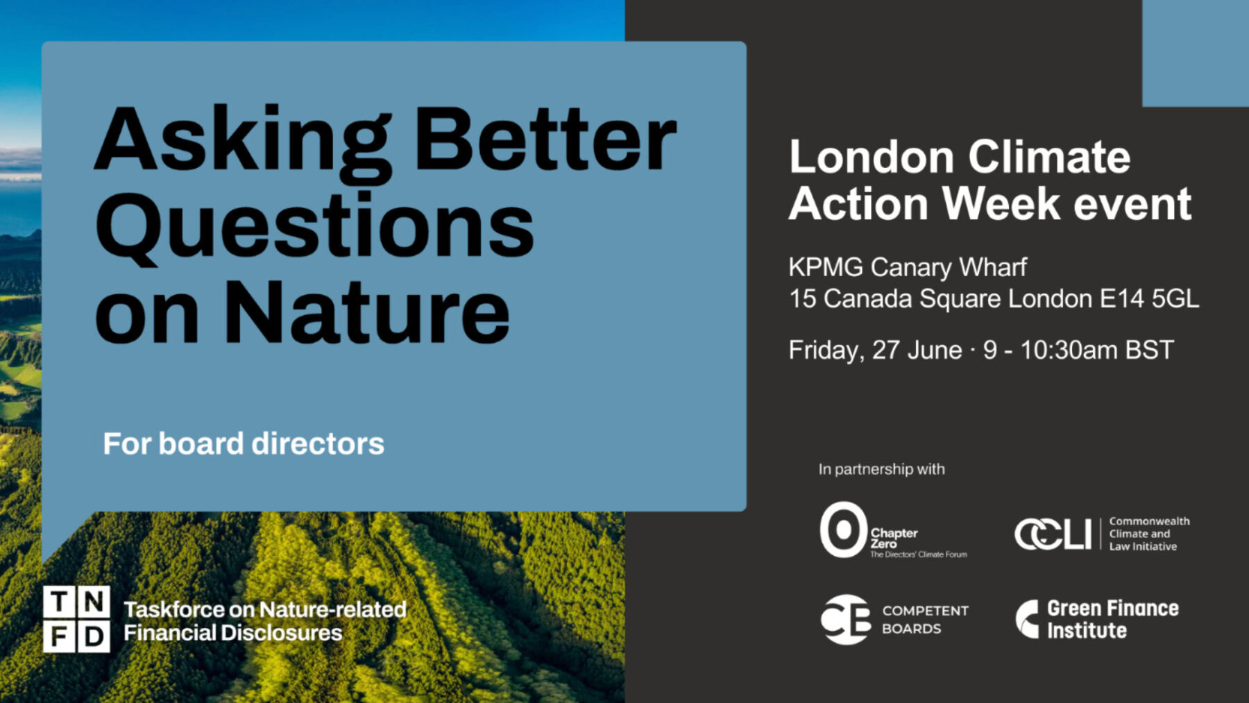 Asking Better Questions on Nature - For board directors – TNFD