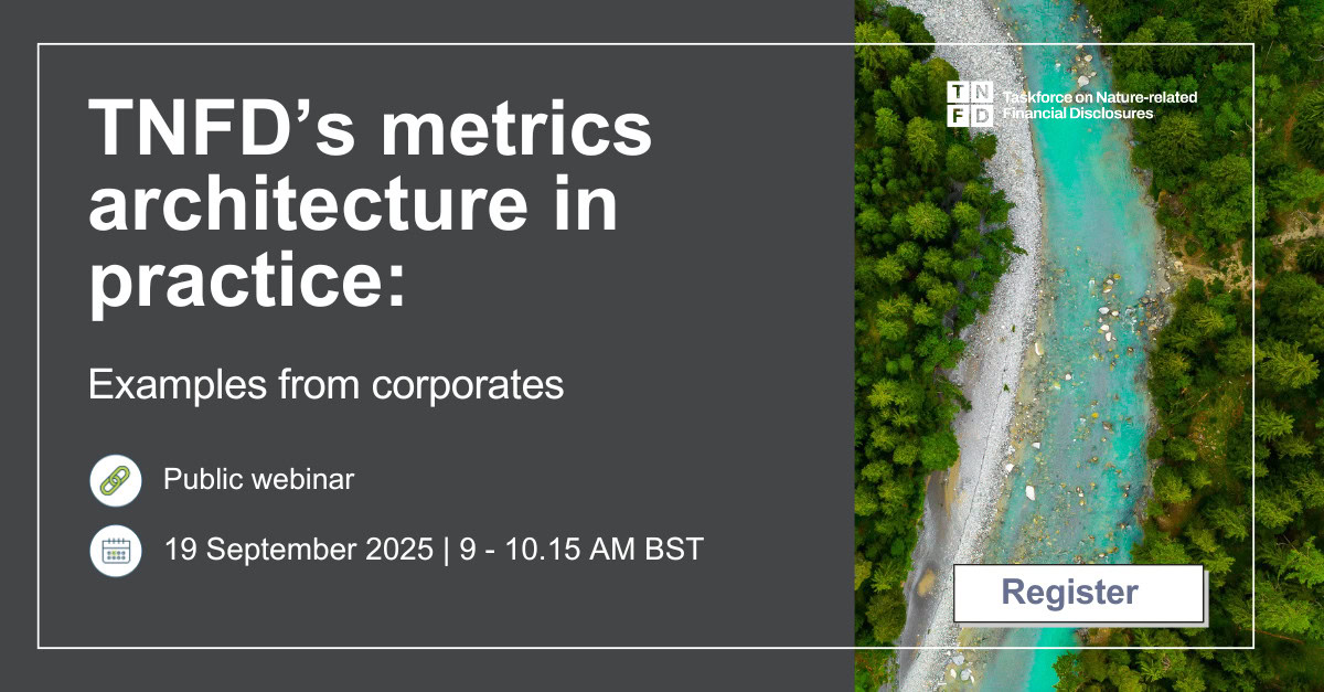 TNFD’s metrics architecture in practice: Examples from corporates – TNFD